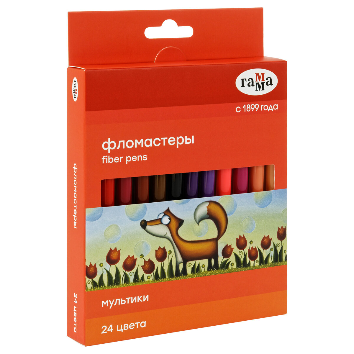 Комплект 24 шт, Фломастеры Гамма "Мультики", 24цв, смываемые, картон. упак, европодвес