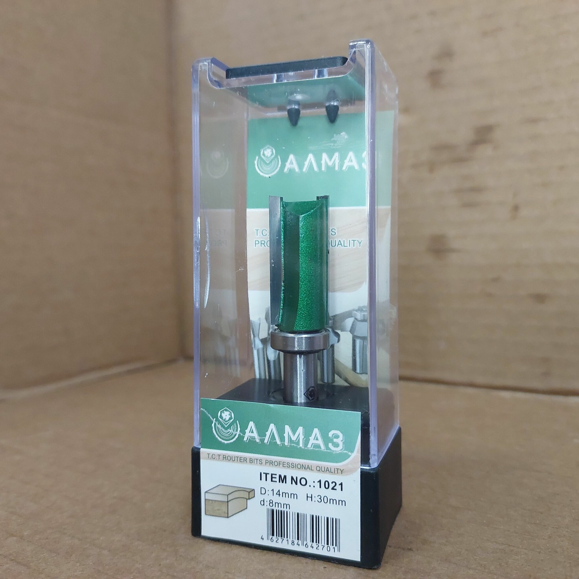 Фреза обгонная с верхним подшипником Алмаз 1021 D:14mm I:30mm d:8mm