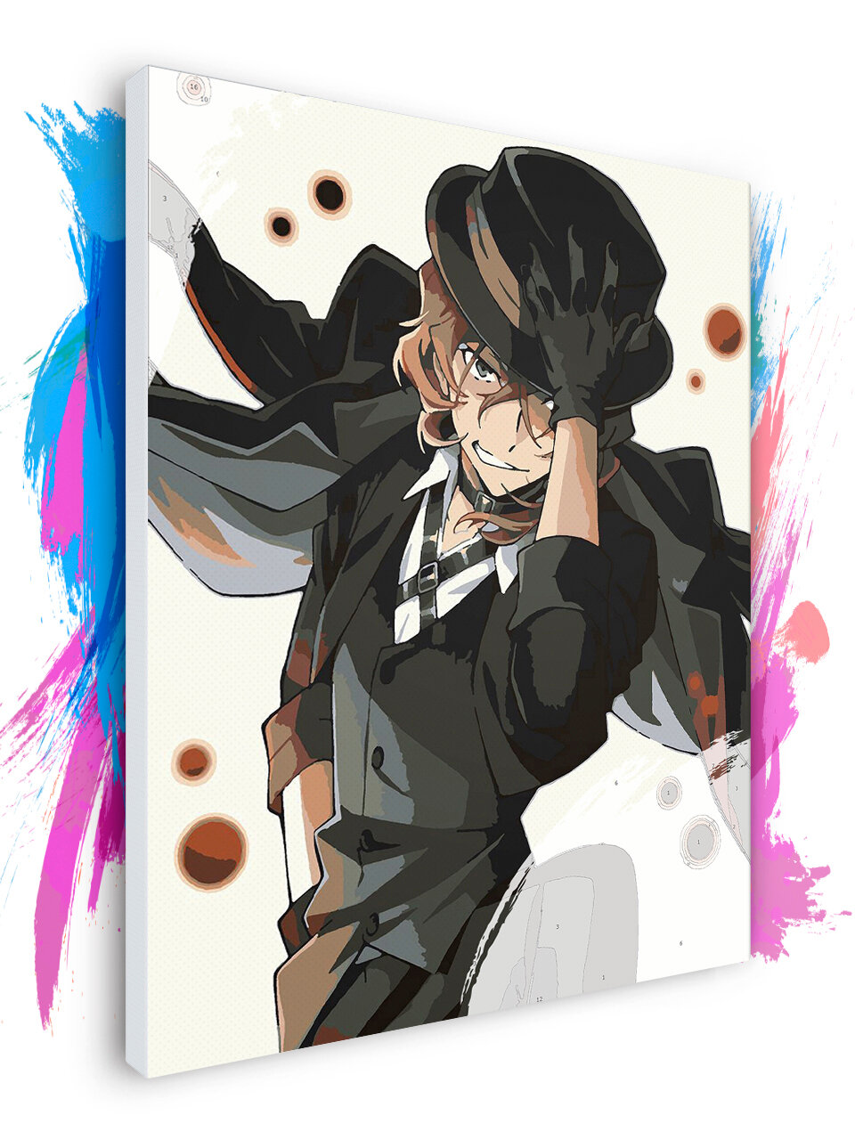 Картина по номерам на холсте Великий из бродячих псов - Чуя, 40 х 60 см