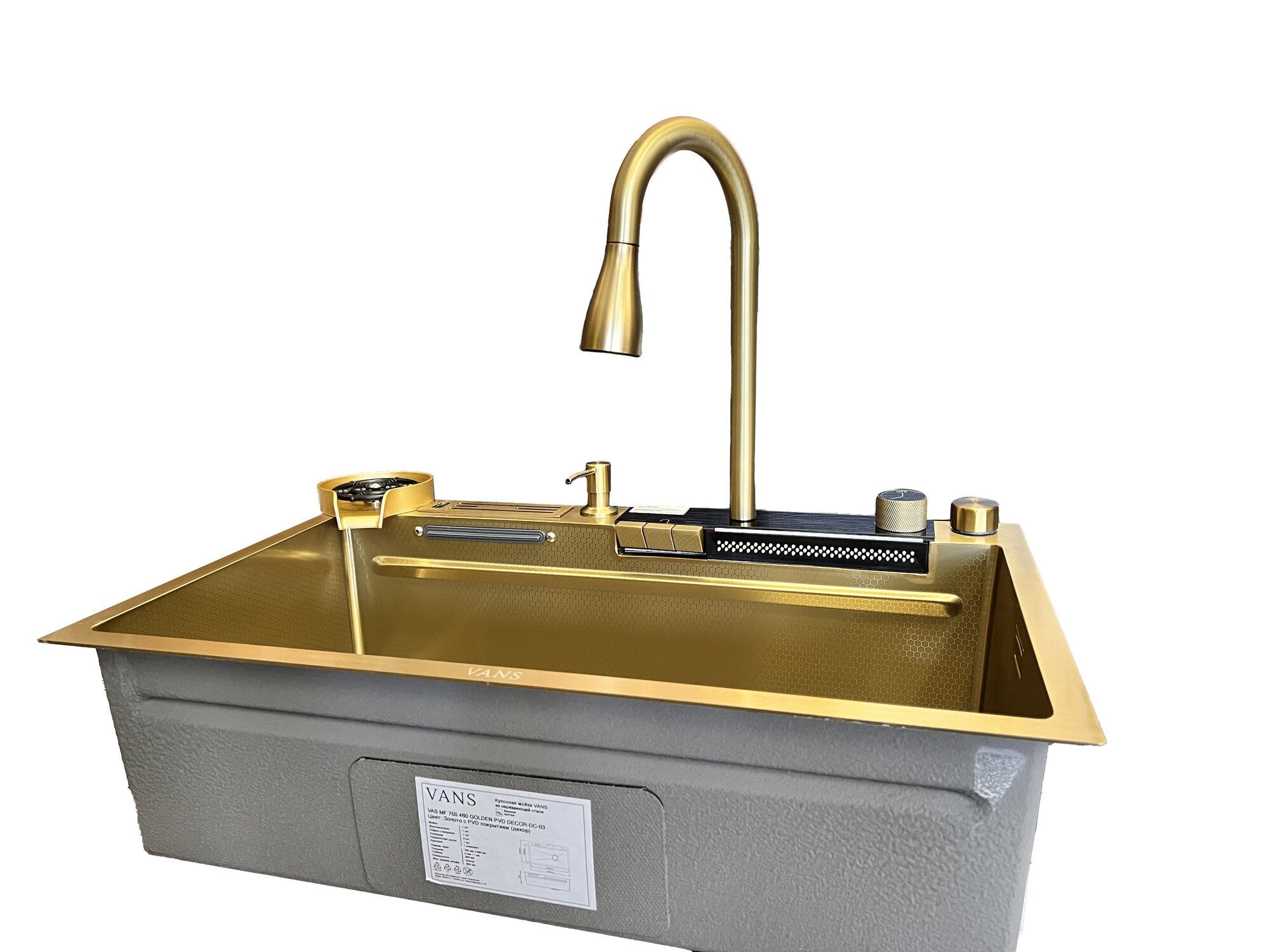 Многофункциональная мойка "VANS" 750*460*200 мм GOLDEN DECOR DC-03