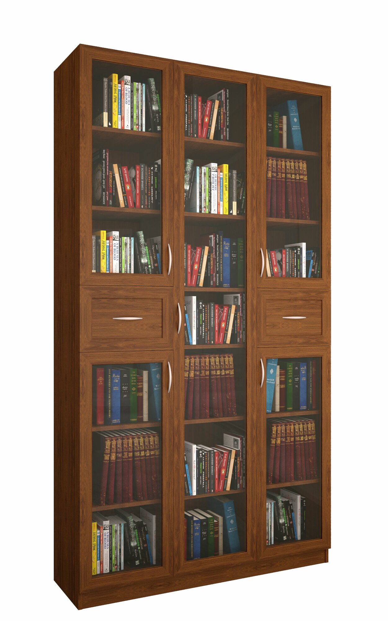 Книжный шкаф "Библиограф 3.10" 120х200х40, орех экко