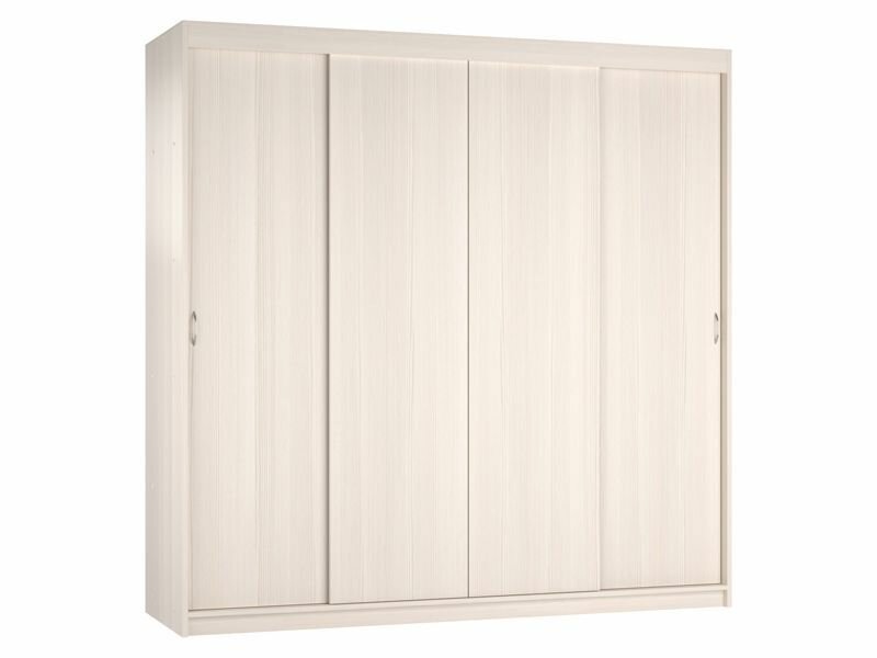 Шкаф купе для одежды со штангой "Эко 4" 200х200х60 Бодега белая