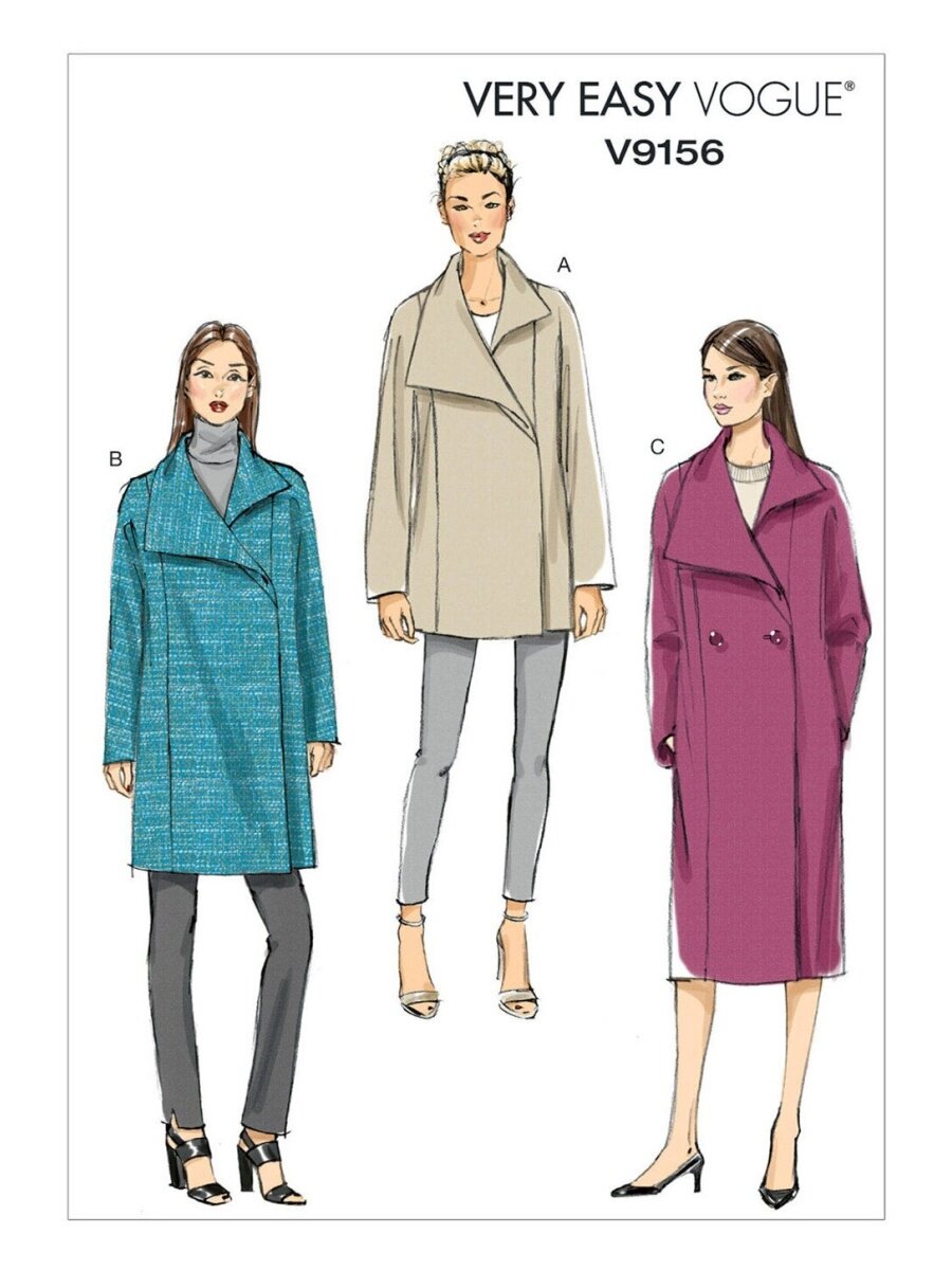 Выкройка Vogue №9156 Пальто