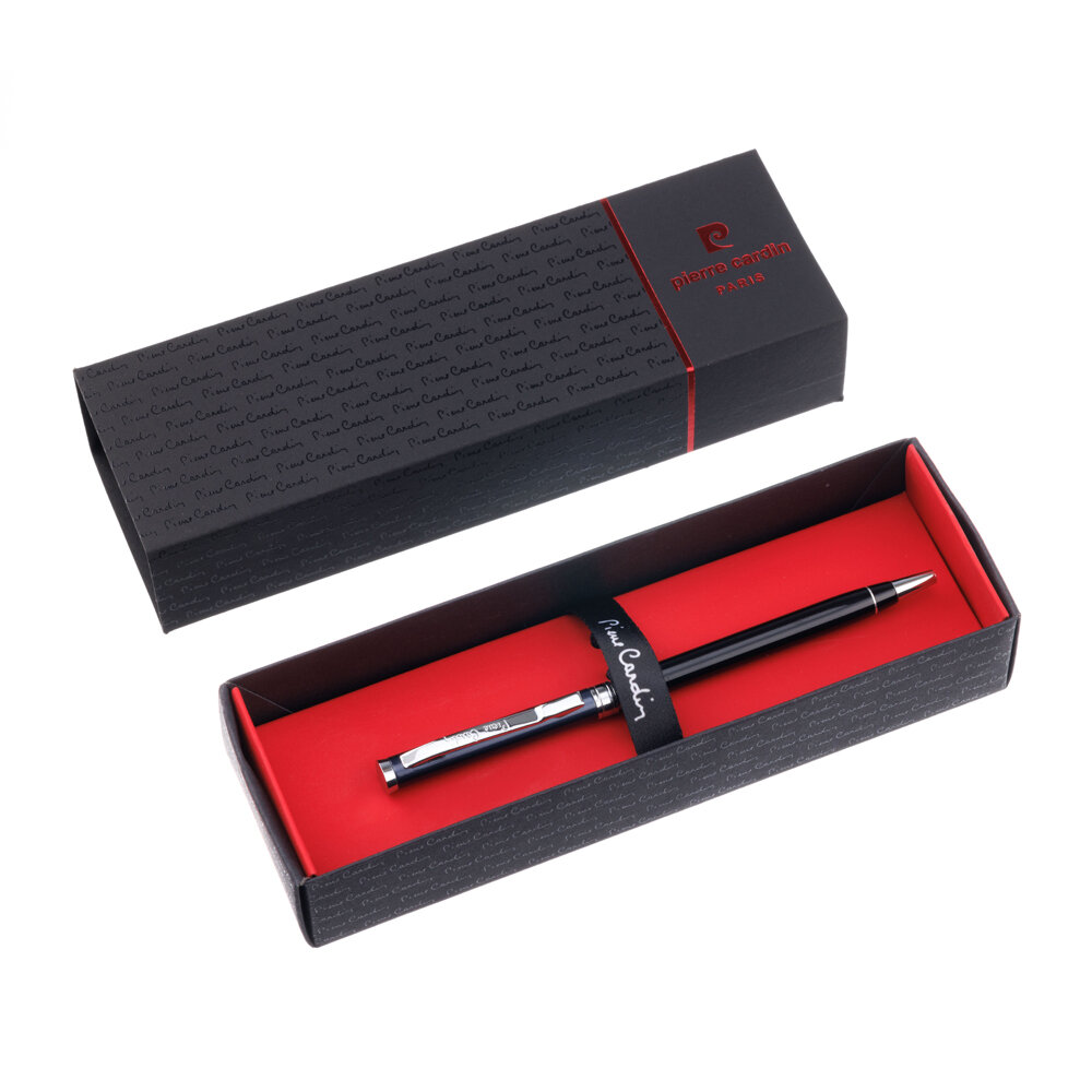 Ручка шариковая Pierre Cardin GAMME. Цвет - черный и темно-синий. Подарочная упаковка