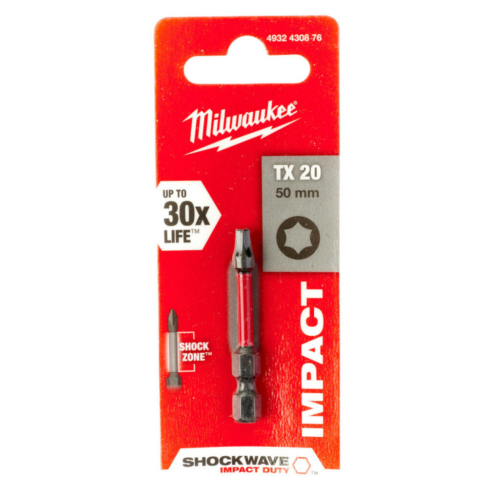 Бита Milwaukee Shockwave Impact Duty TX20 50мм, 4932430876
