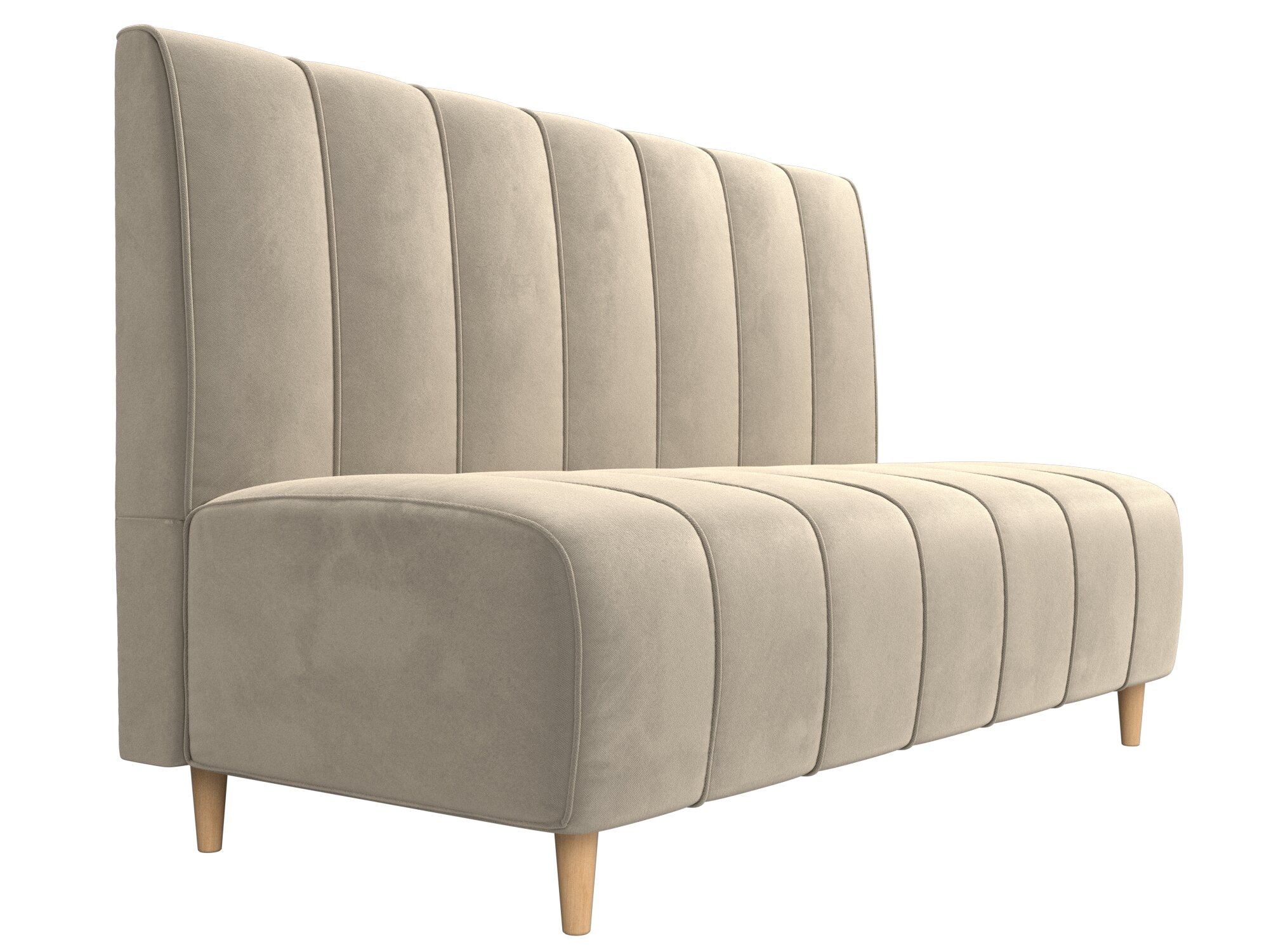 Диван кухонный прямой Ральф, микровельвет, механизм нераскладной, бежевый, 152x61x100см. Хит Диванов