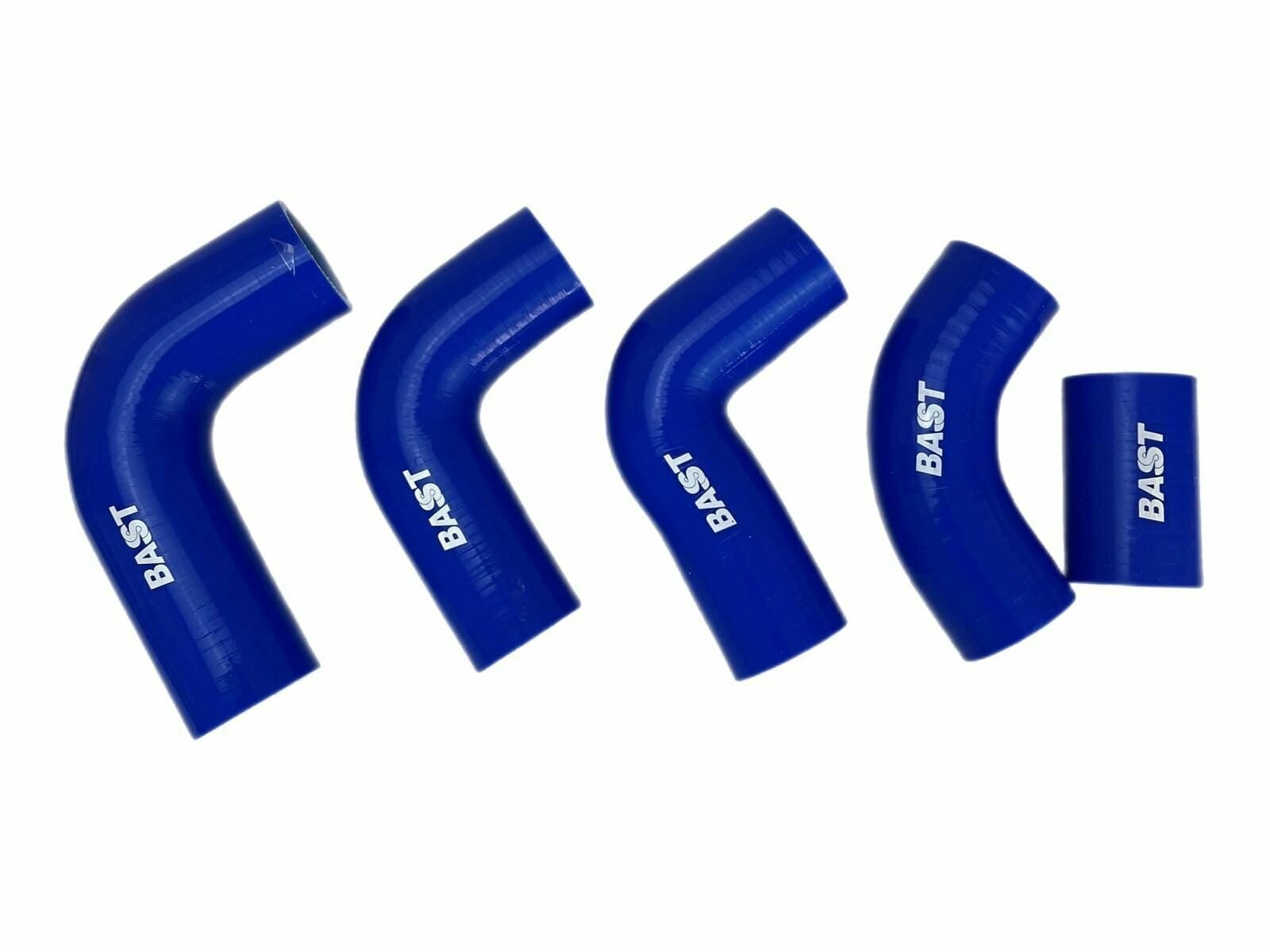 Патрубок радиатора ГАЗ 3302 дв.406 (к-кт 5шт. силикон) BAST арт. BC3302-1303000-06