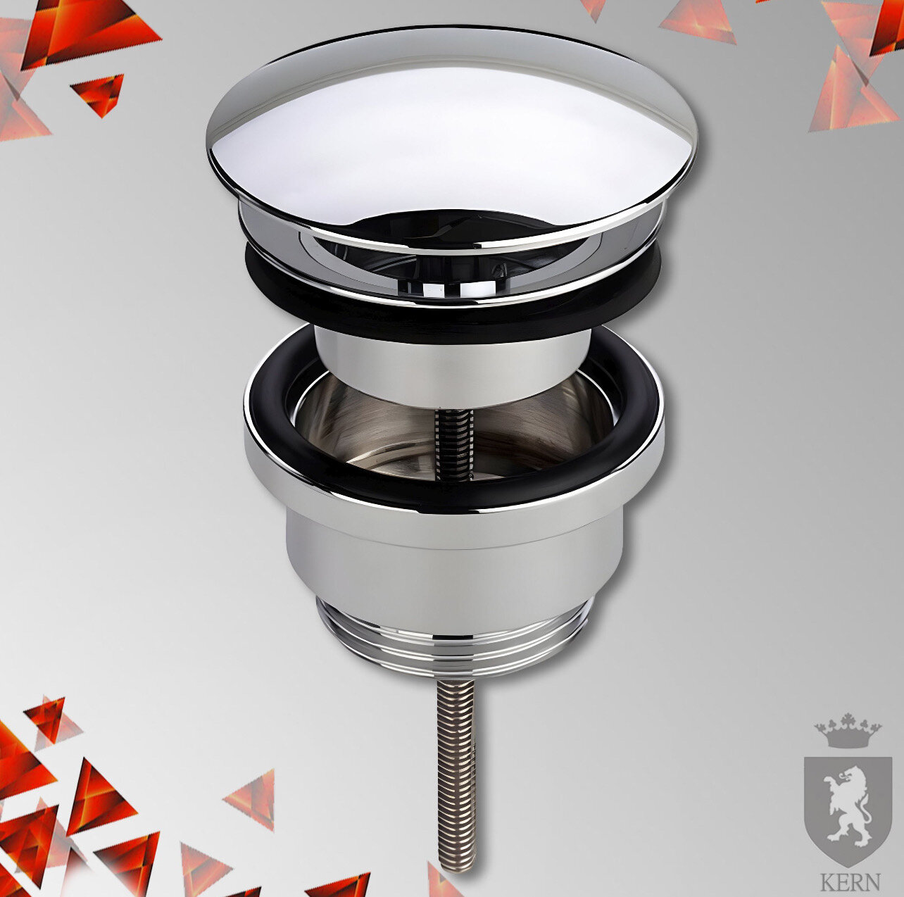 Донный клапан универсальный Kern A-2091 , цвет - хром , латунь