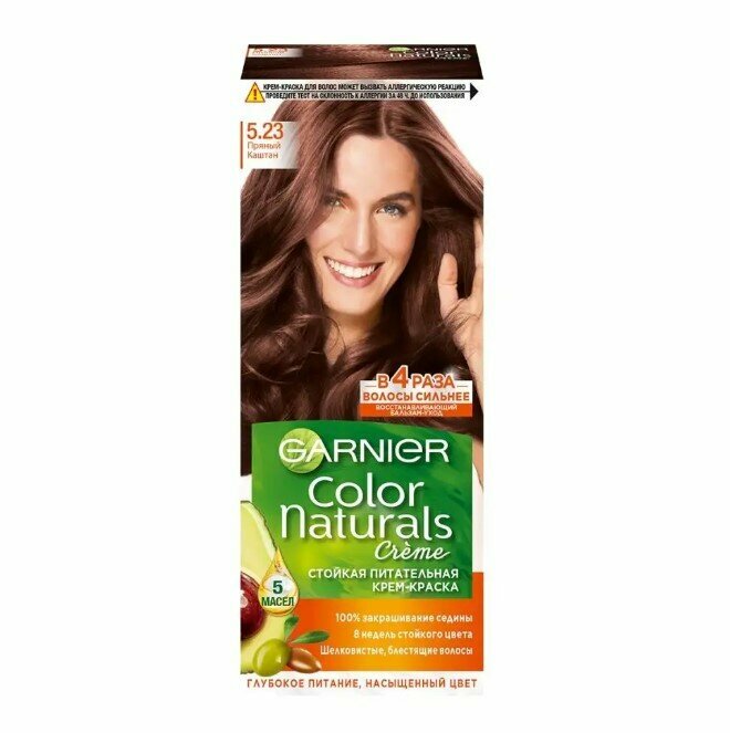 Крем-краска Garnier, Color Naturals, 5.23 Пряный каштан, 110 мл