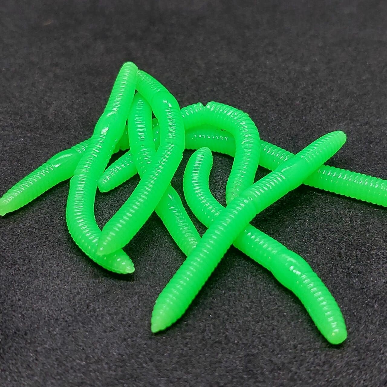 Силиконовые светонакопительные приманки на форель. Зеленый