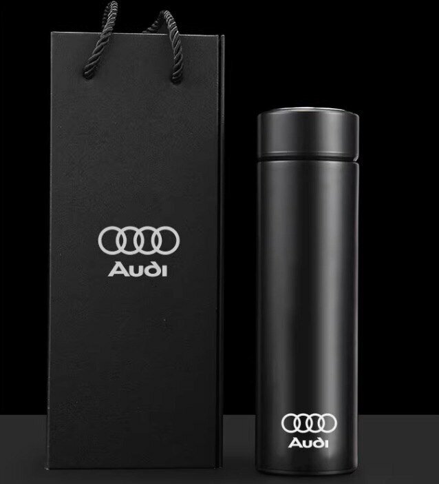 Термокружка Ауди в подарочной коробке, с датчиком темературы