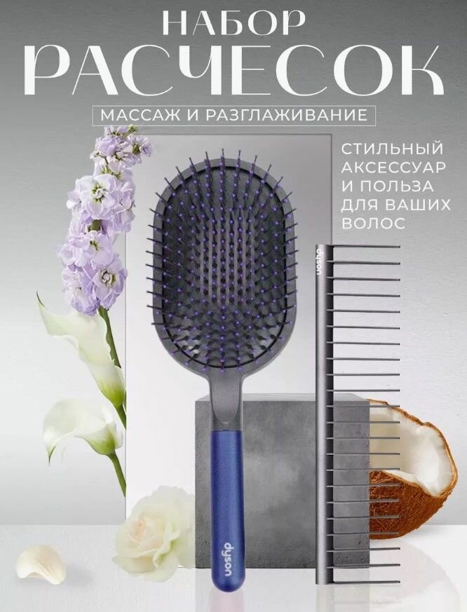 Набор расчесок Supersonic Styling Set профессиональный / Сине-серый