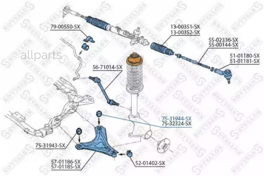 STELLOX 7531944SX сайлентблок рычага зад!\ Ford Mondeo 93-96