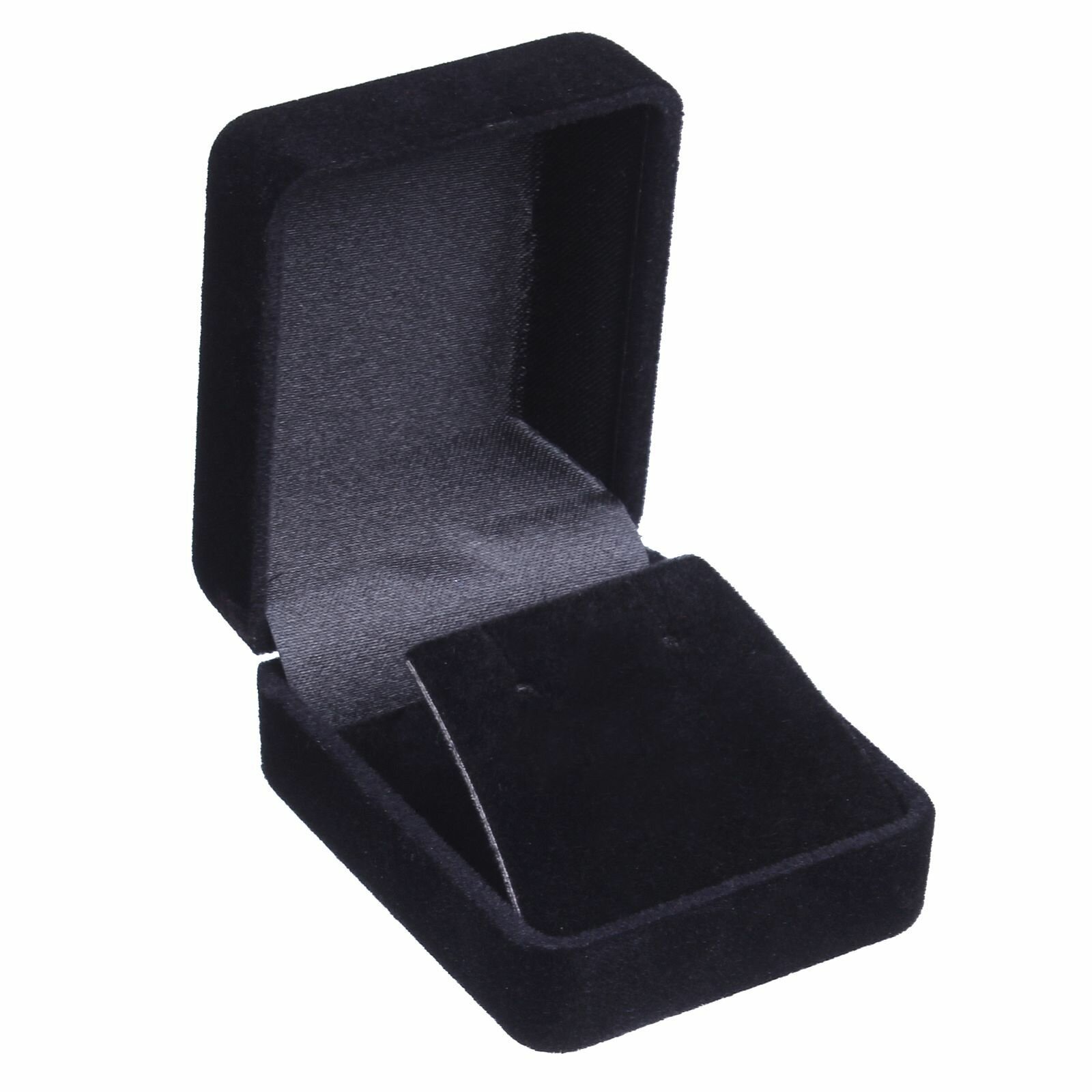 Футляр подарочный , бархатный под украшения "Традиции" прямоугольник 5*5,5*3, цвет чёрный