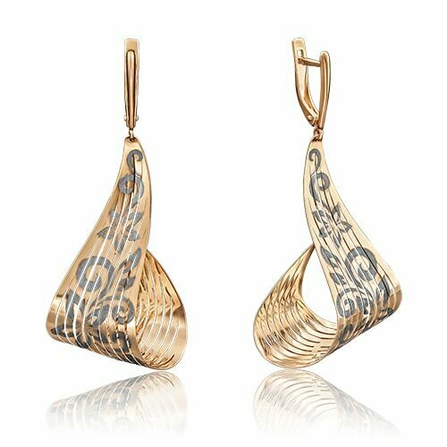 Серьги, красное золото, 585 проба