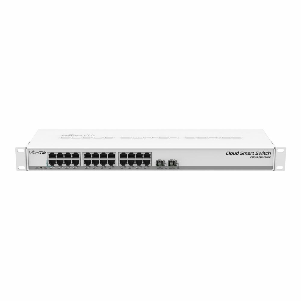 Коммутатор CSS326-24G-2S+RM (L2) 24x1Гбит/с 2SFP+