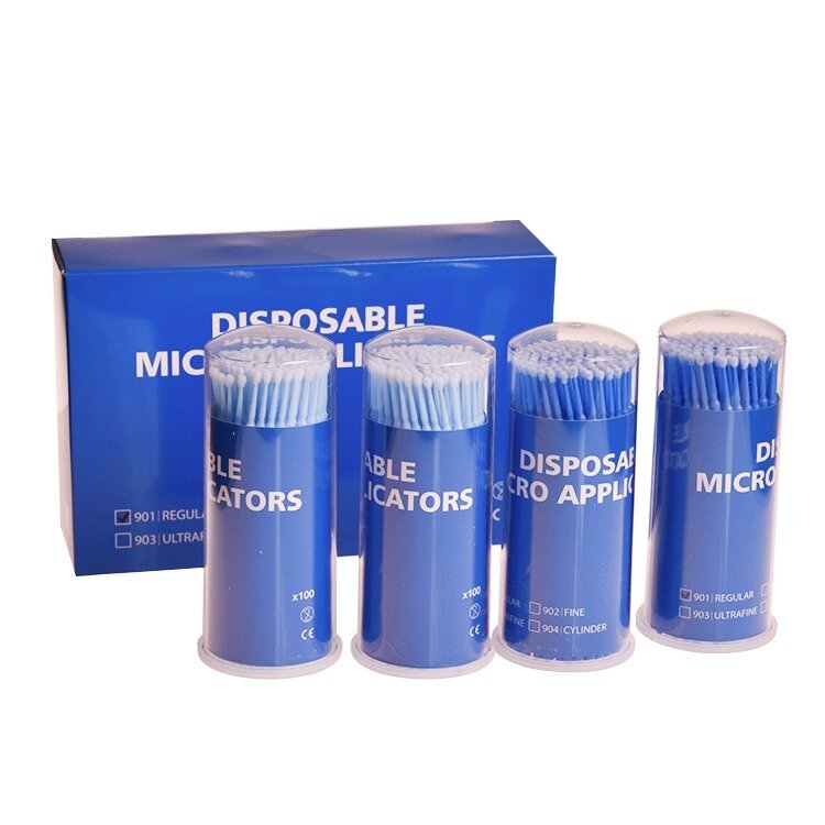 REGULAR (2.5mm )Набор 4 уп Микробраши косметические : Аппликаторы стоматологические , Также для наращивания ресниц , В комплекте 4 уп ; 1 уп : 100шт . от Incidental