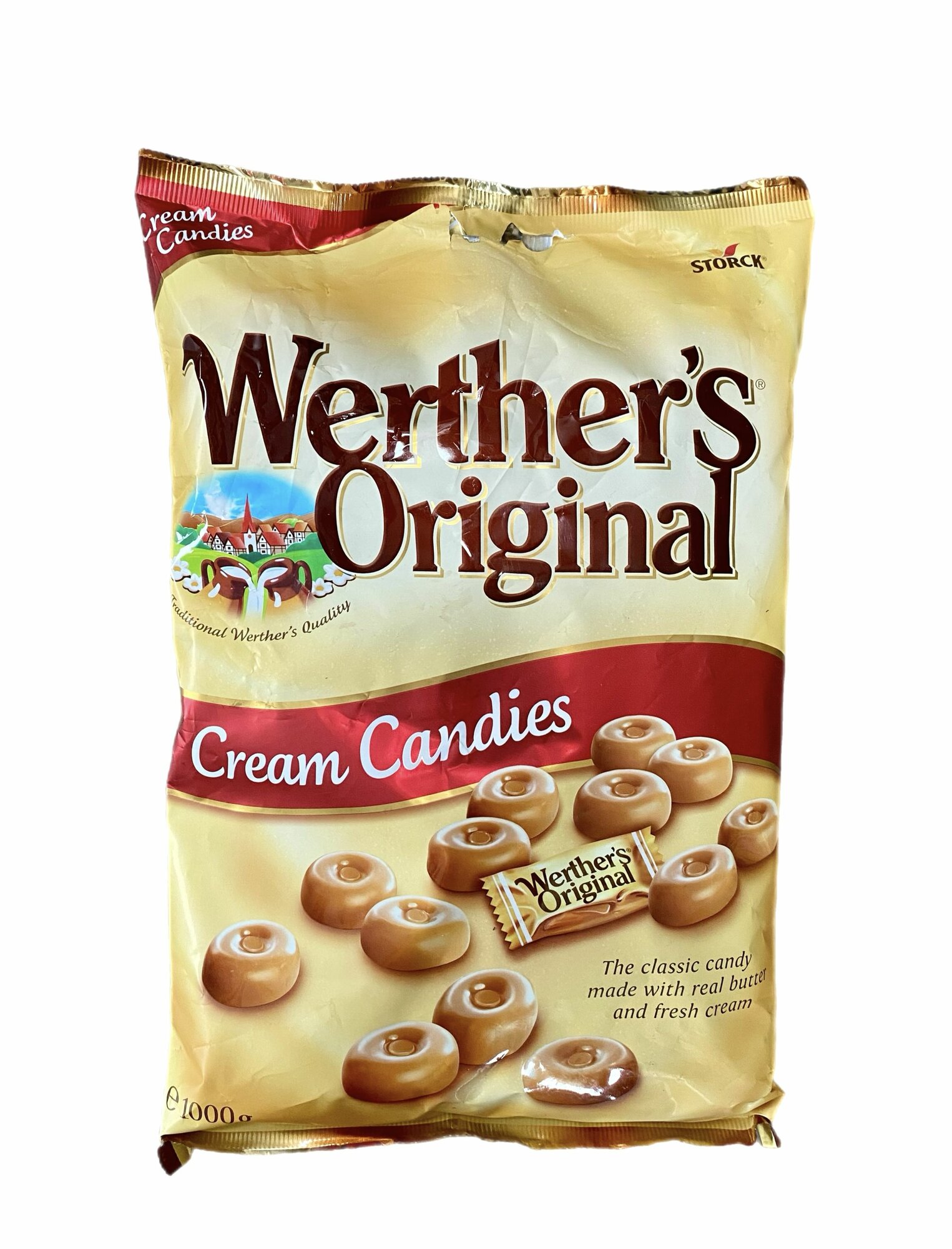 Конфеты Werther's Original cream candies, сливочная карамель, большая упаковка 1 кг (из Финляндии)