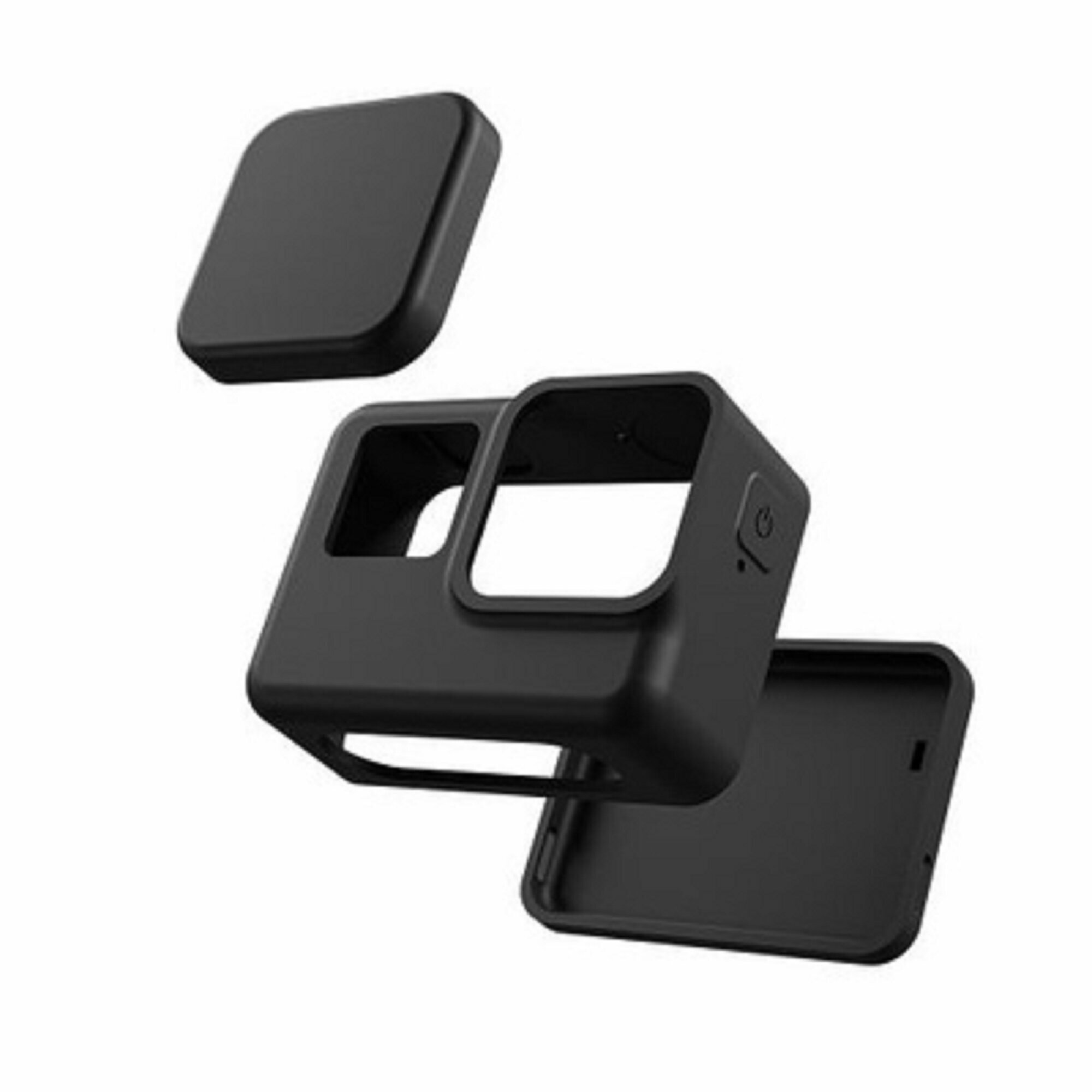 Силиконовый чехол Telesin с крышкой на экран и объектив для Insta360 Ace (черный)