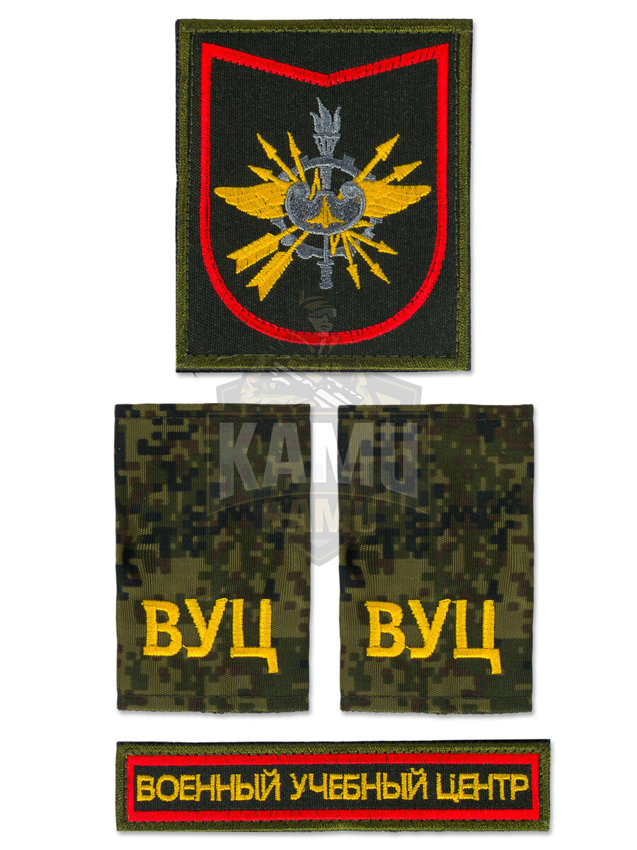 Комплект фальшпогоны и шевроны для военной кафедры Мгту им. Баумана (Повседневный)