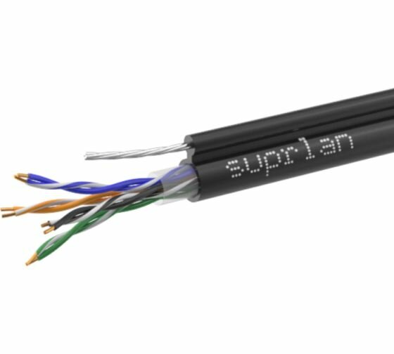 Кабель SUPRLAN Premium UTP Cat.5e 4x2x0,51 Cu PE Outdoor T-FG8 (трос) 305м 01-0308-1
