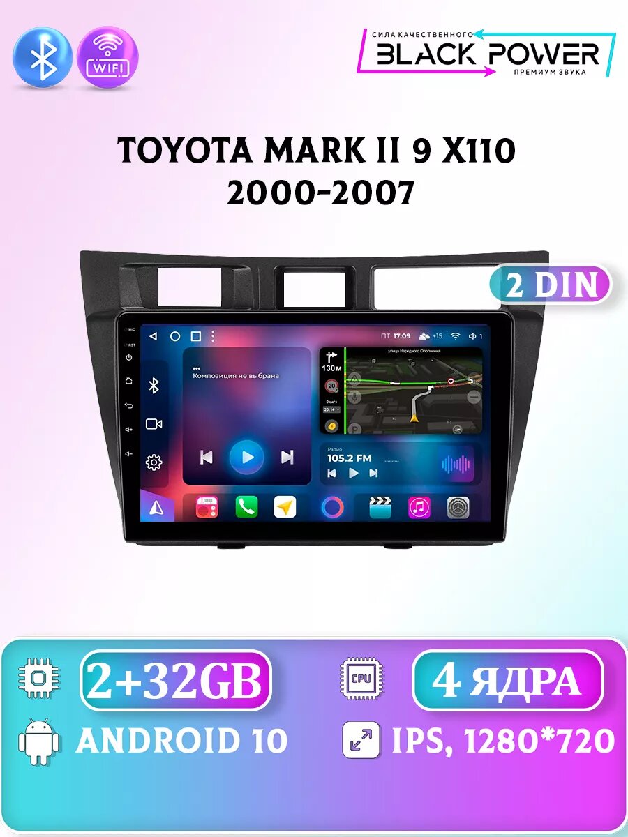 Toyota Mark II 9 X110 2000-2007 4 ядра 2Gb+32Gb