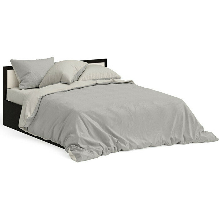 Кровать СВК Фиеста 160х200 цвет венге/дуб лоредо, ШхГхВ 163,5х203,5х80 см, с основание, без матраса