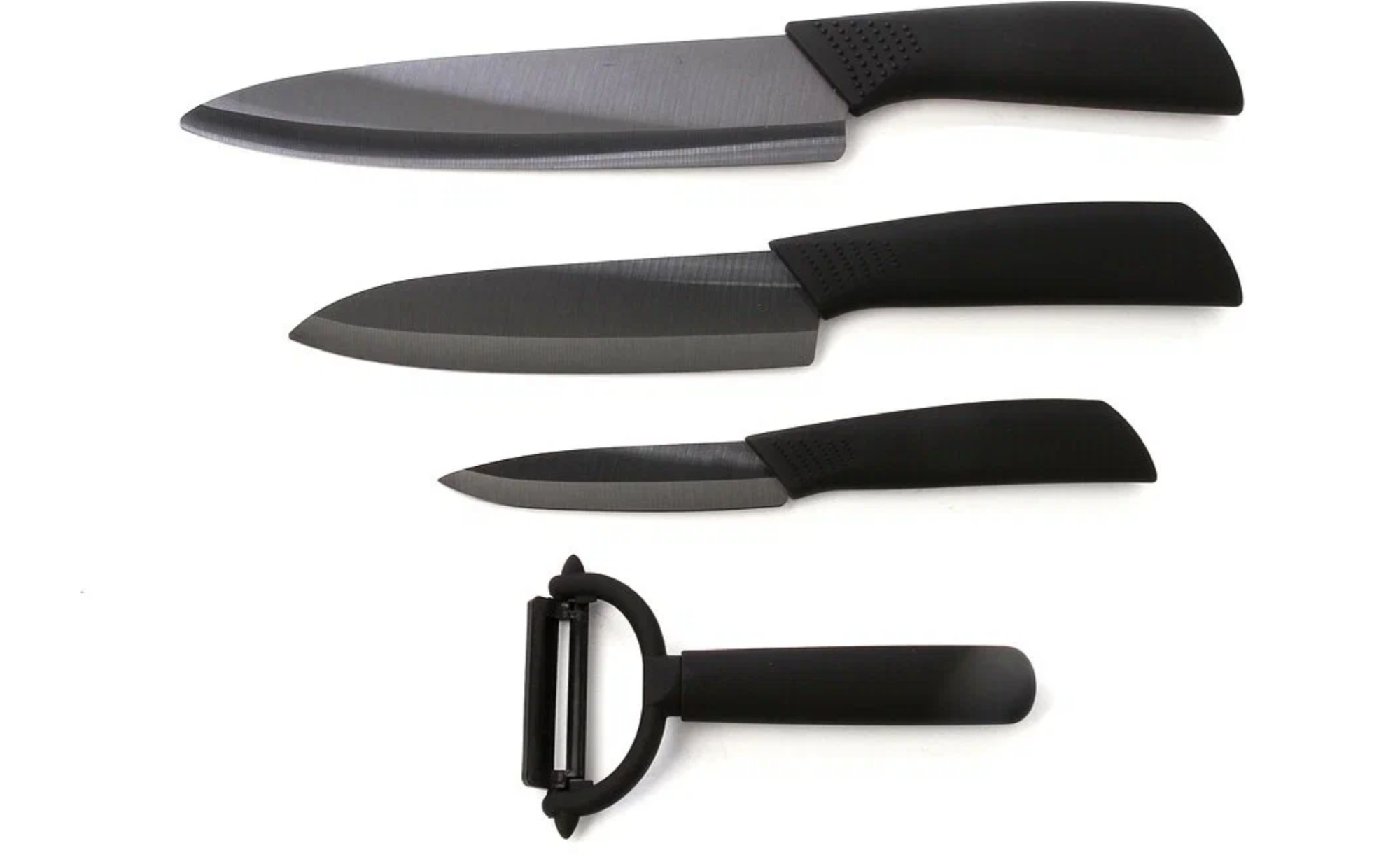 Набор ножей HuoHou Nano ceramic, лезвие: 20 см, черный