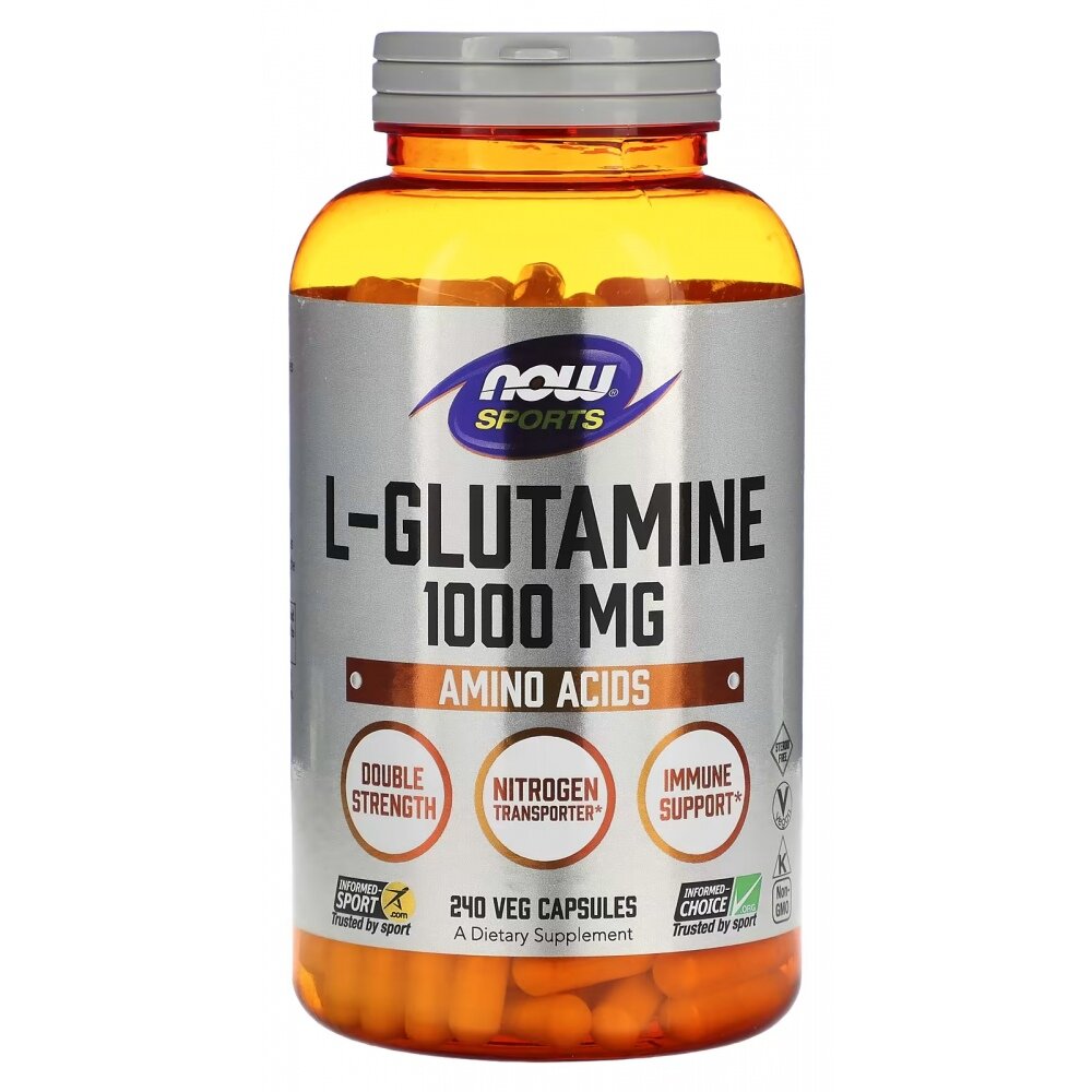 NOW L-Glutamine, 1000 мг / 240 капсул