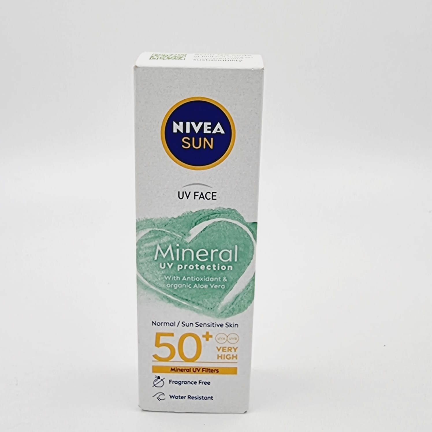 NIVEA SUN Солнцезащитный минеральный крем для лица SPF 50+, 50 мл (Из Финляндии)
