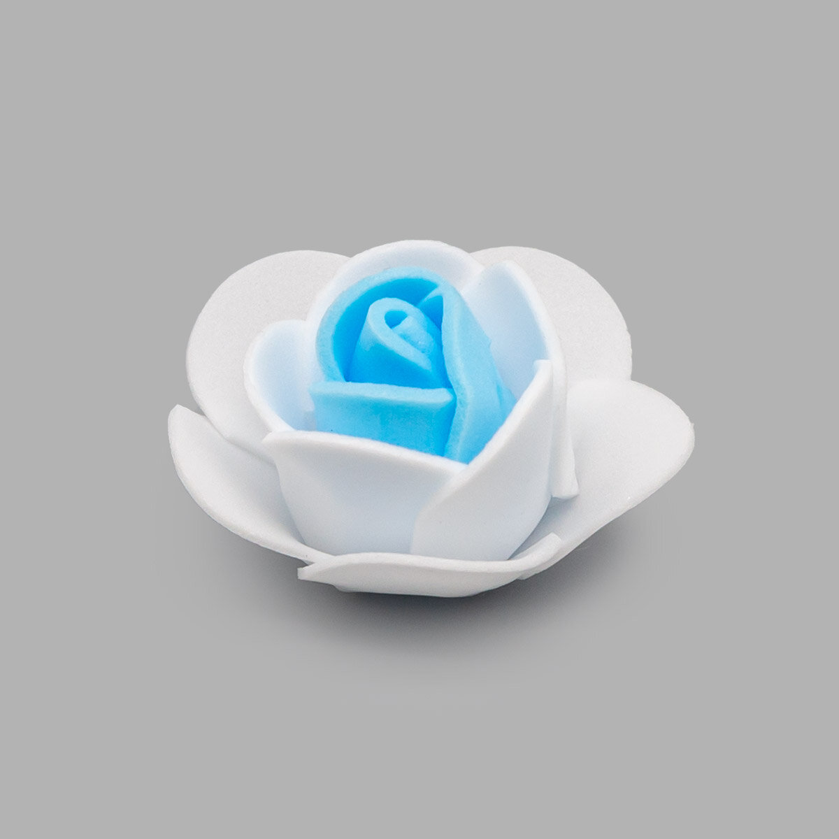 Цветы декоративные из фоамирана 'Розочка', SOVUSHKA, 25157, 38 мм (белый, синий), 8 шт