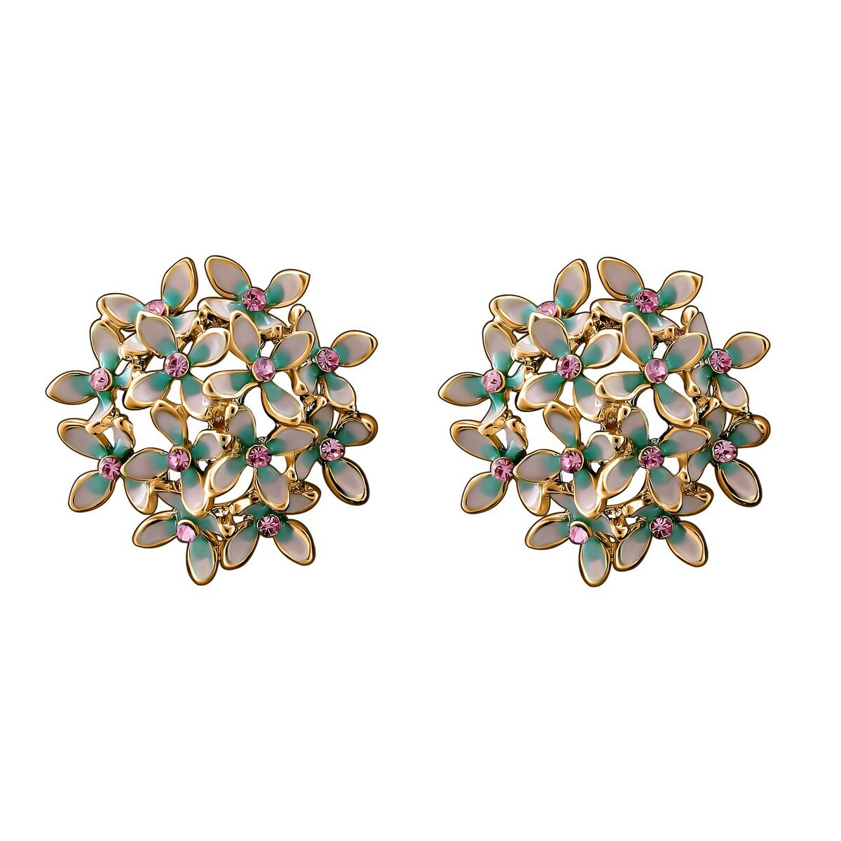 Серьги пусеты, стекло