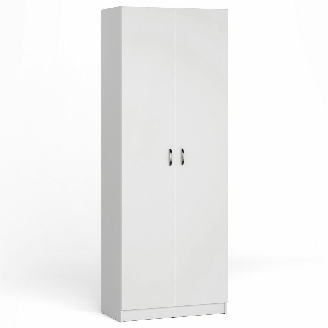 Шкаф двухдверный 80 см с полками МагМебель В12 белый