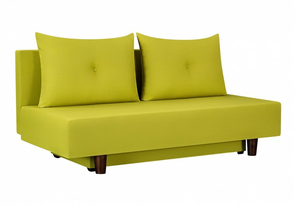 Прямой диван Парма 2 Лайм Рогожка, еврокнижка, 200х90х93 см, с ящиком для белья