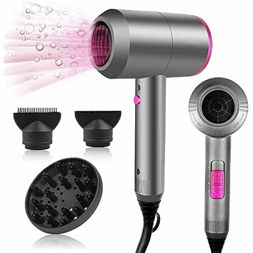 Фен для волос с ионизацией Slopehill 2000 Вт, Серый