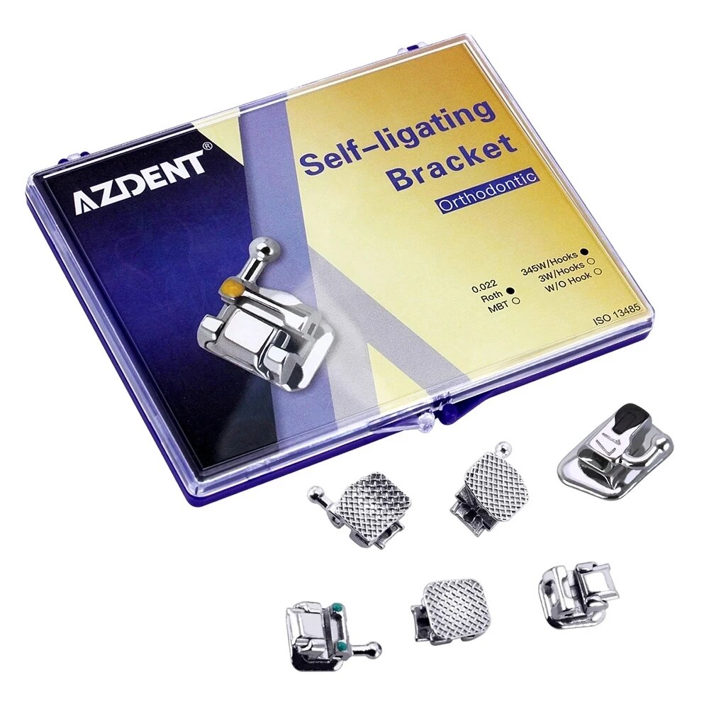 Ортодонтические брекеты AZDENT Roth MBT 0.022 Hook 345