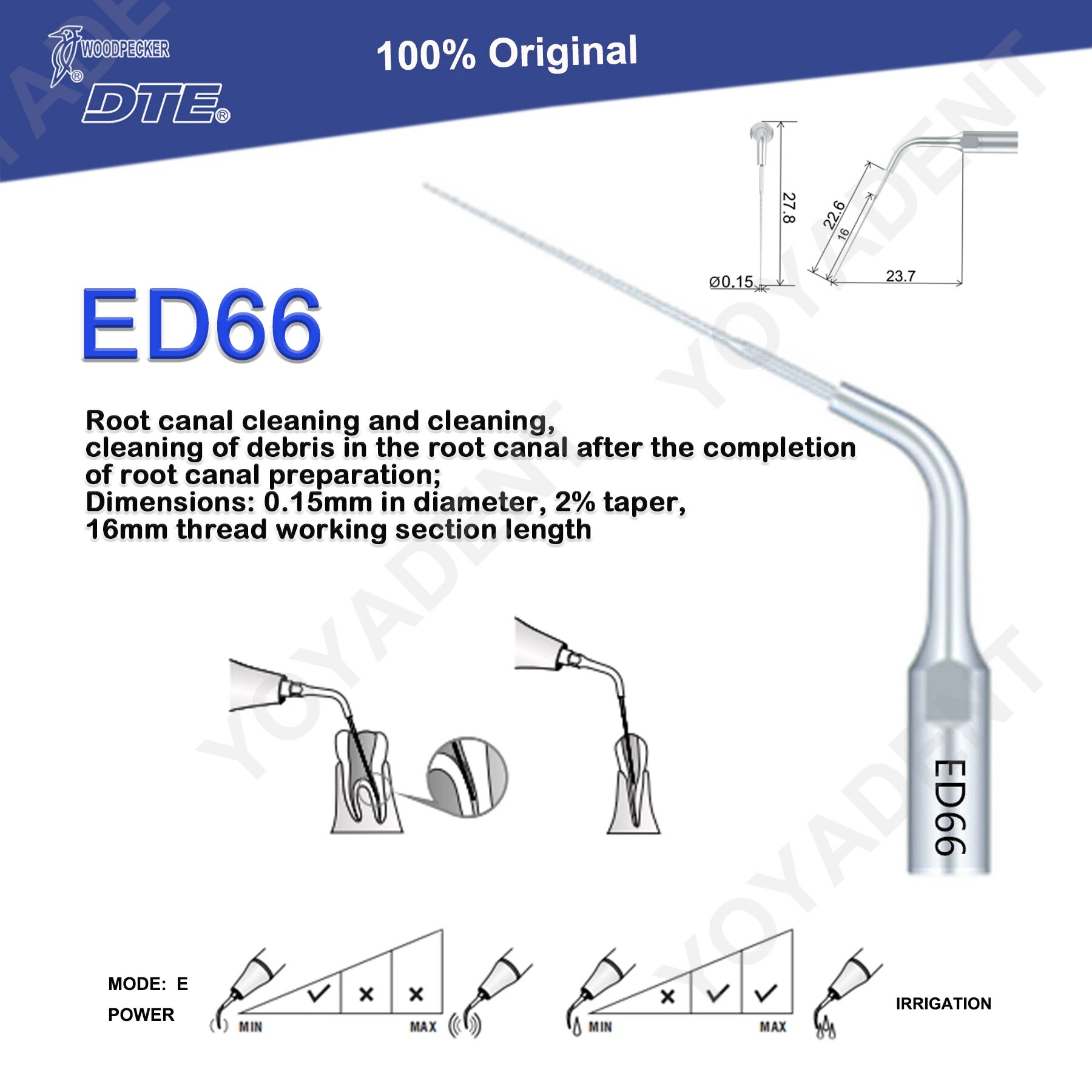Насадки Woodpecker DTE ED-Series для ультразвукового скалера ED66