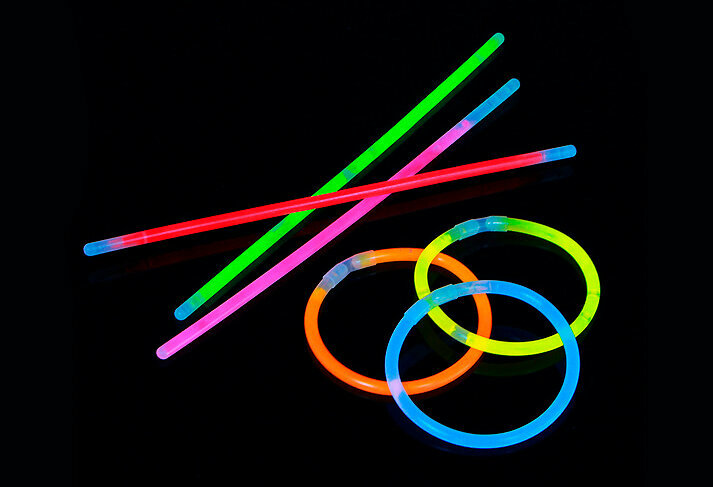 Палочки неоновые светящиеся, 0,5х20 см, 6 штук в пакете, 12/уп