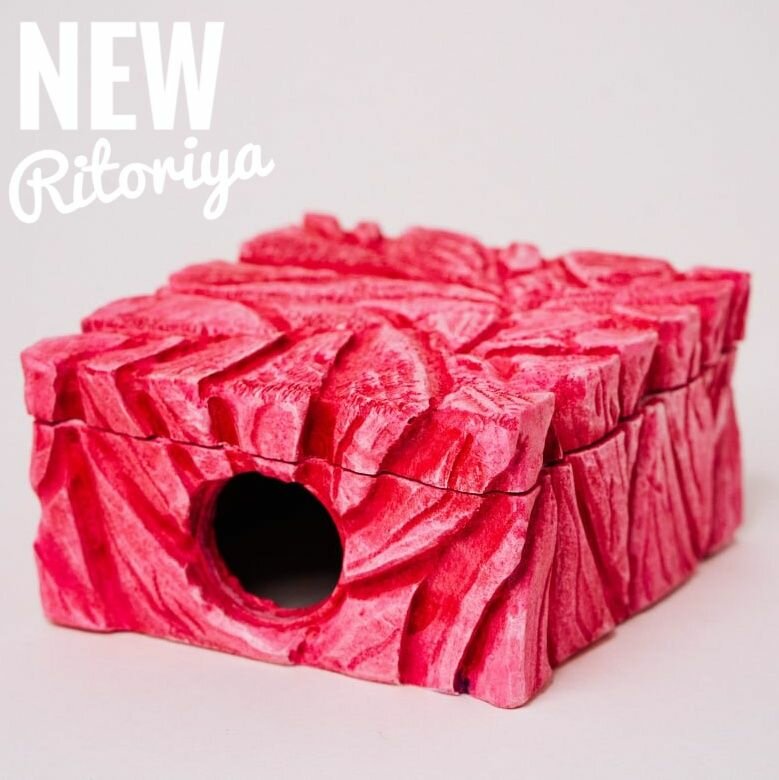 Укрытие "Рельеф" 14х12х6,5 см New Ritoriya, розовый