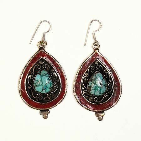 Серьги, искусственный камень