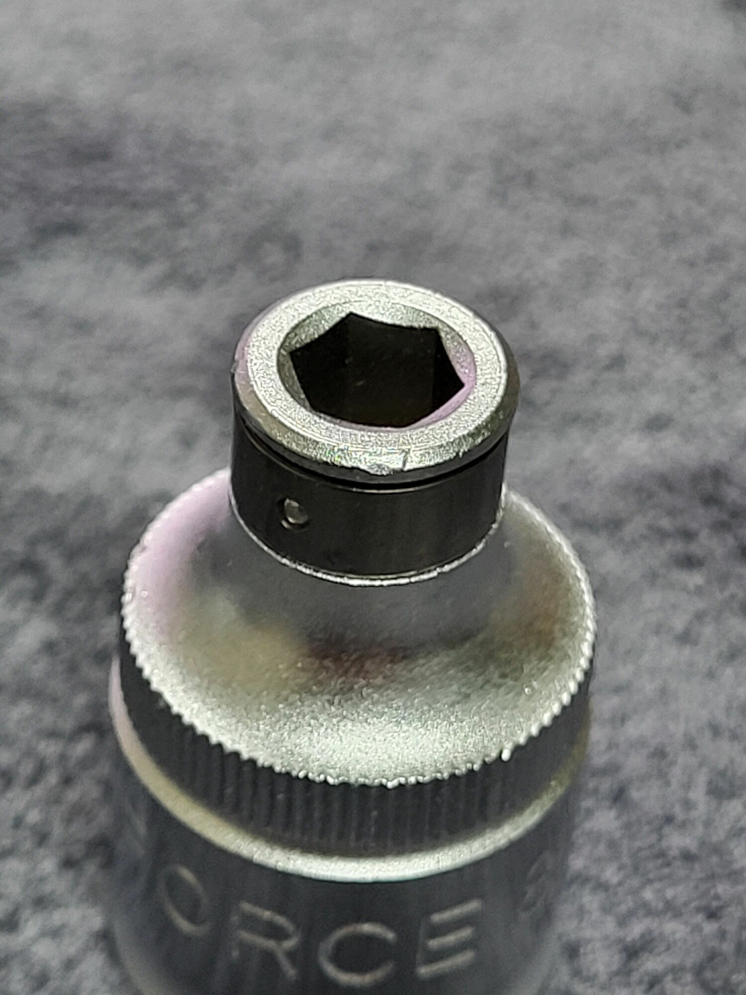 Держатель биты переходник с квадрата 1/2" х на внутренний шестигранник 1/4", длина 38 мм