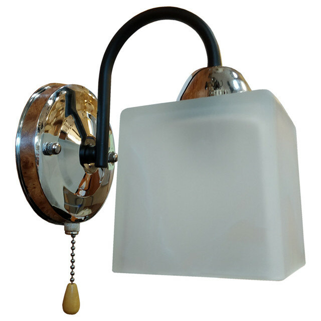 Jupiter Lighting Kub настенный светильник-бра 1х60Вт E27 стекло металл стиль строгий