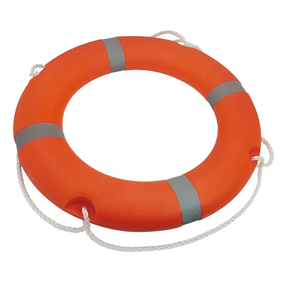 Круг спасательный оранжевый, 750 мм (450 мм), с леером и светоотражателями, 1,6 кг (только для бассейнов), цена - за 1 шт