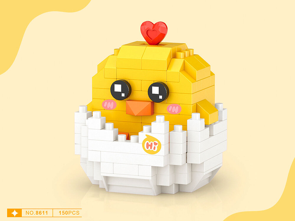 Конструктор LOZ 8611_MK Конструктор Цыпленок в скорлупе