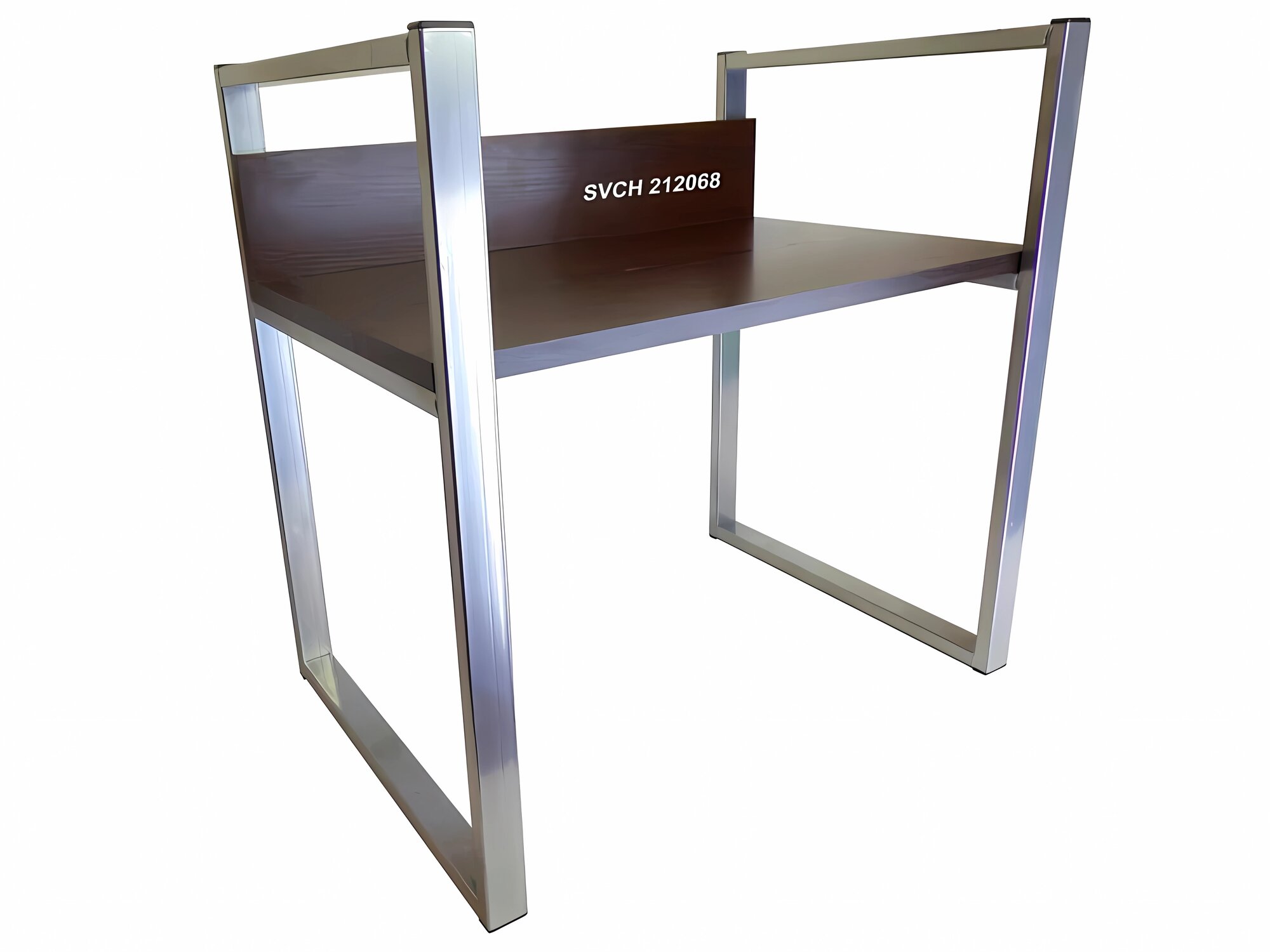 Полка для микроволновки GARROSS "SIBERIA 212068", 1 полка 35х54 см, высота 54 см, каркас серебристый, цвет полки венге