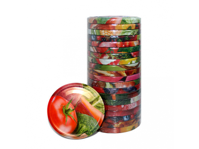 Крышка Твист-офф ТО-66, овощи, набор 20 шт