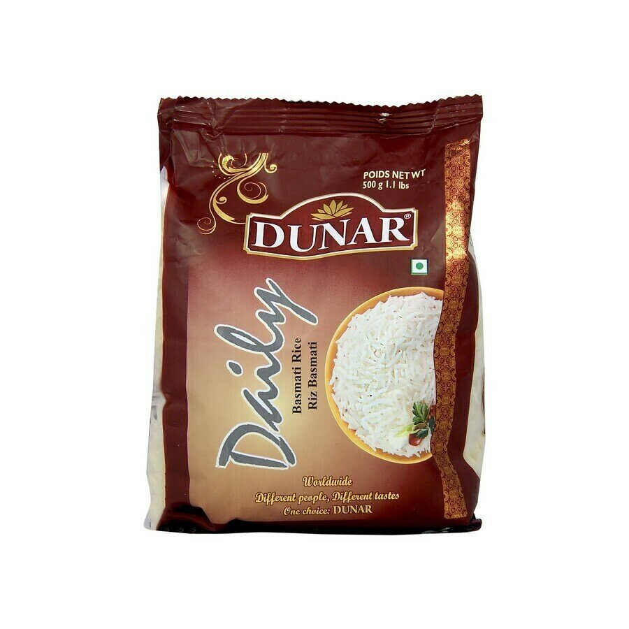 Рис басмати Dunar Daily 500 г шлифованный частично пропаренный