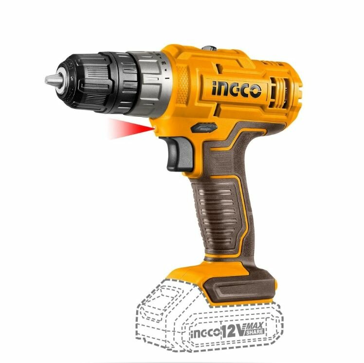 Шуруповерт аккумуляторный INGCO CDLI1228, 2х1,5 Ач 12 В