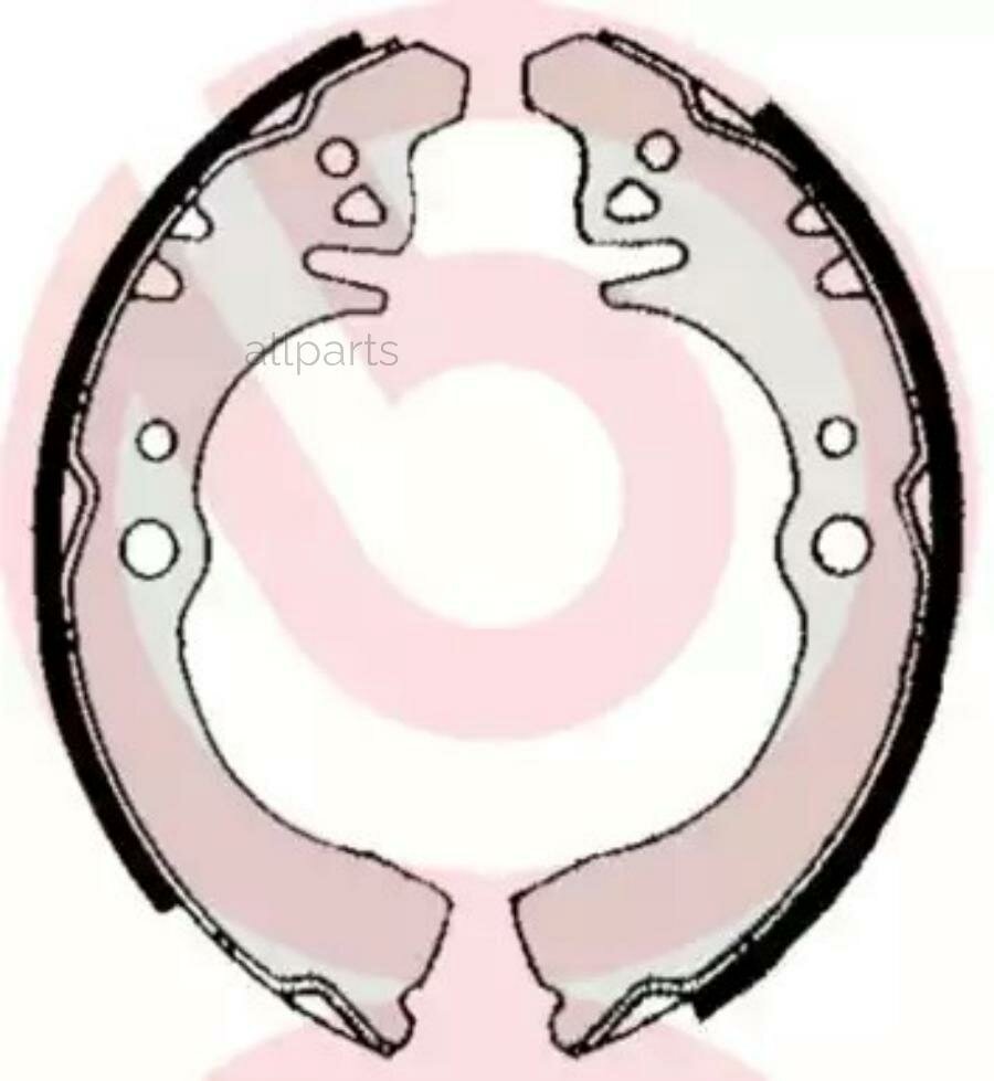 BREMBO S16507 Колодки тормозные барабанные задн. DAIHATSU CHARADE III (G100 G101 G102) 01/87-07/93 / DAIHATSU CH