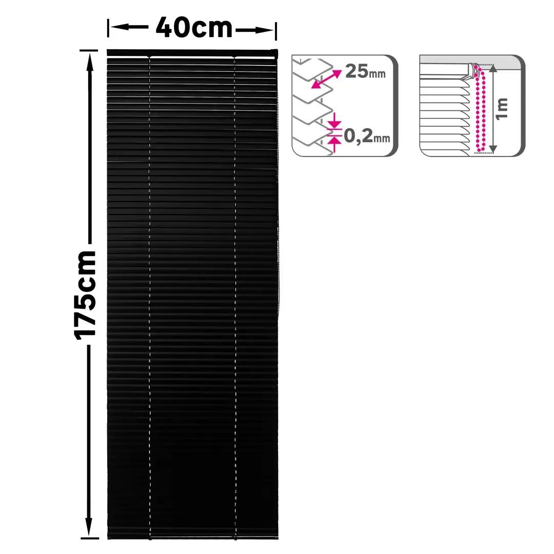 Жалюзи Inspire Epona 40x175 см алюминий цвет черный